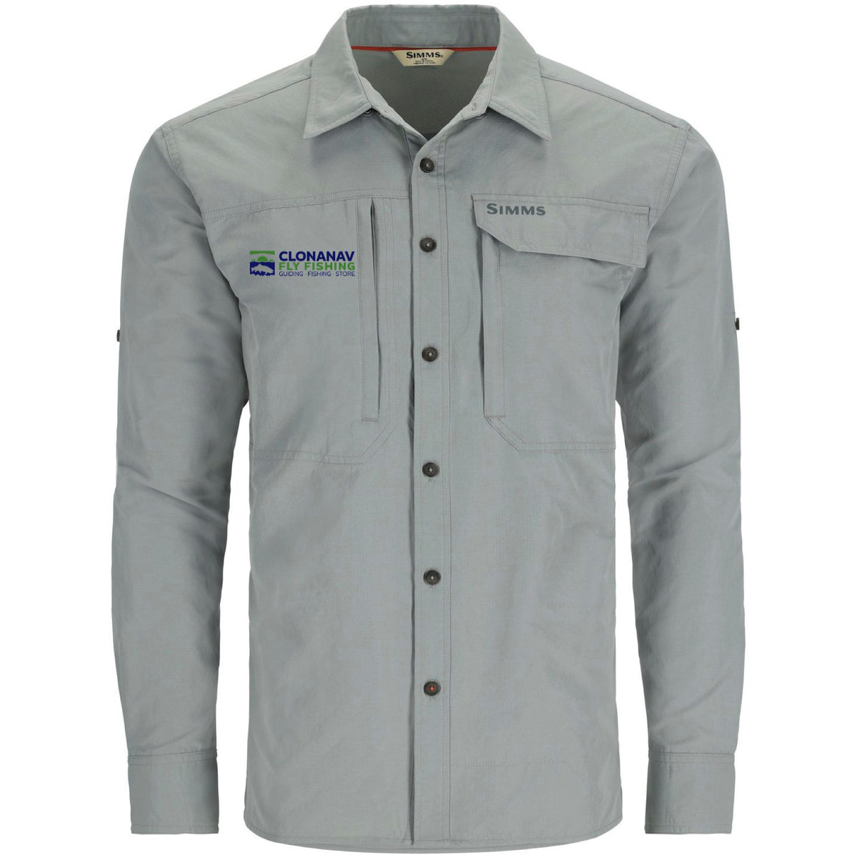 Simms Guide Shirt - Cinder with Clonanav Logo – Clonanav Fly Fishing